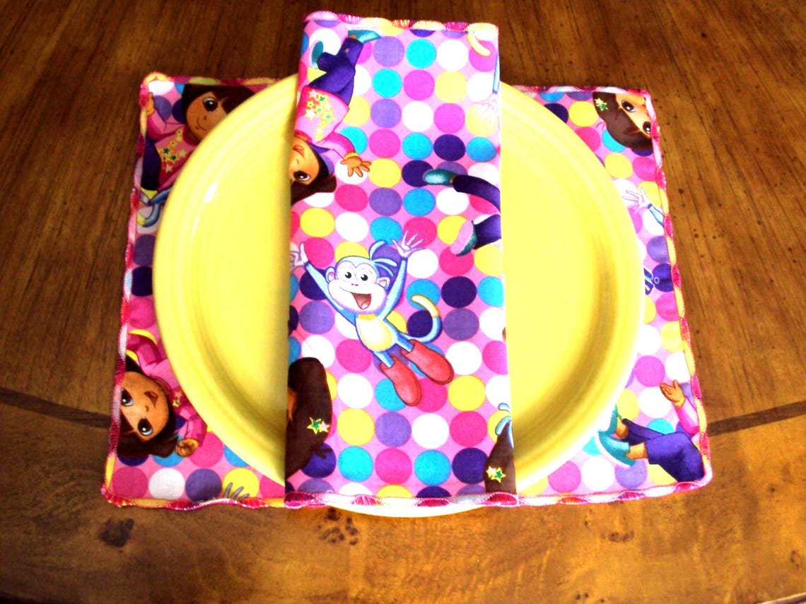 Dora the Explorer Cloth Napkins: Kids Lunch, Party Favors - Etsy