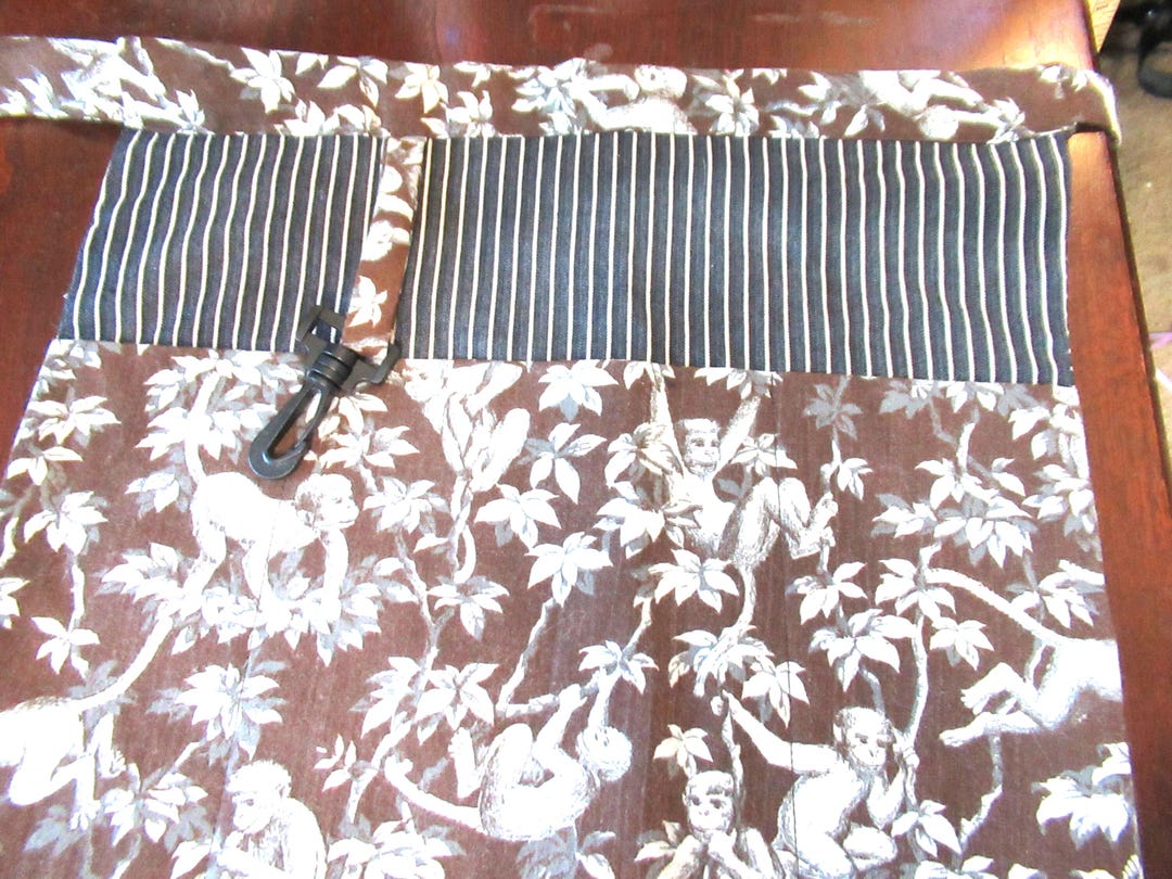 Kids Forager Apron: Gray Monkeys on Brown, Lined Pockets - Etsy