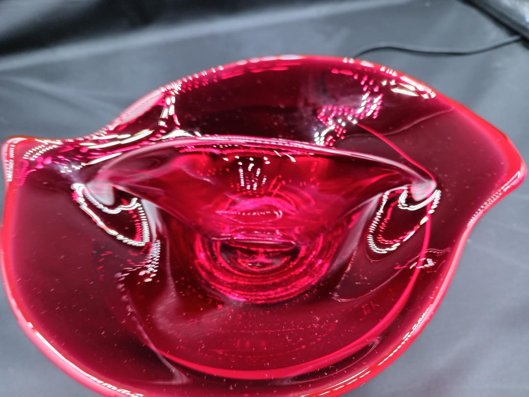 Viking Ruby Red Oblong 2 Part Relish Dish Holiday Table - Etsy