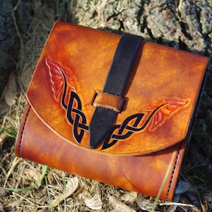 Large Leather Pouch W/ Small Inside Pocket - Etsy