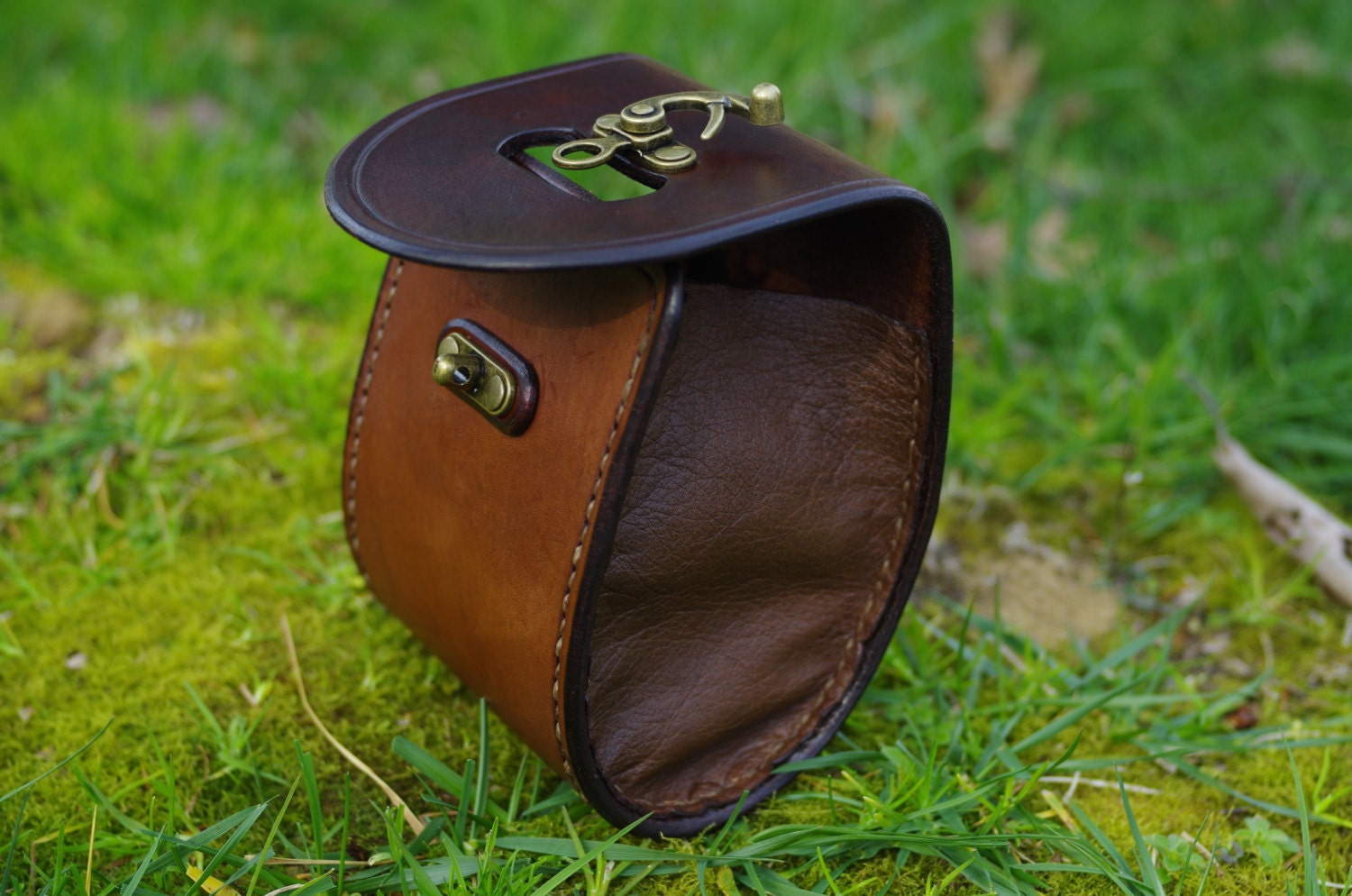 Leather Pouch With Swing Clasp Closure - Etsy