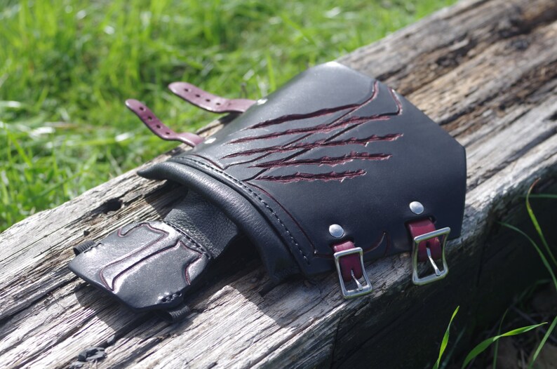 Custom Leather Bracers Celtic Tribal Barbarian Elven / - Etsy