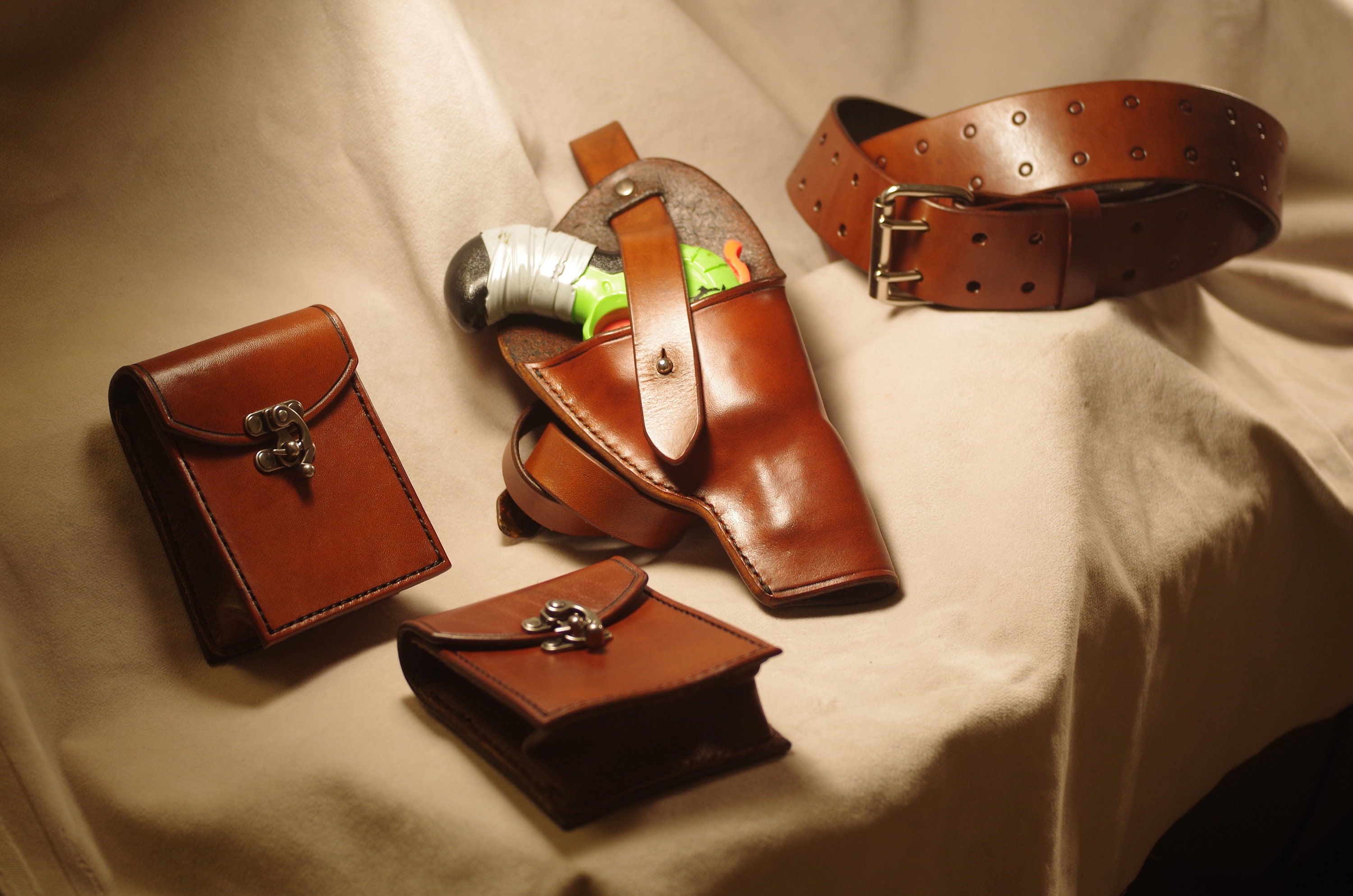 River Song Cosplay - 3D or NERF Gun Holster, X2 Belt Pouches, Loose Gun ...