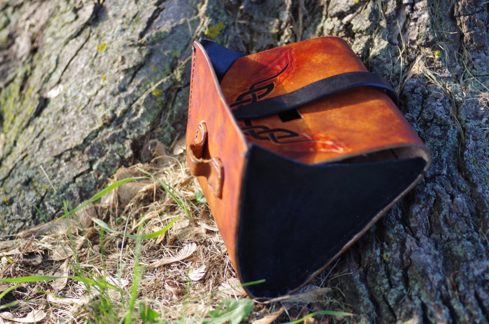 Large Leather Pouch W/ Small Inside Pocket - Etsy