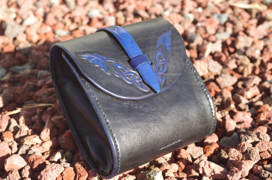 Large Leather Pouch W/ Small Inside Pocket - Etsy