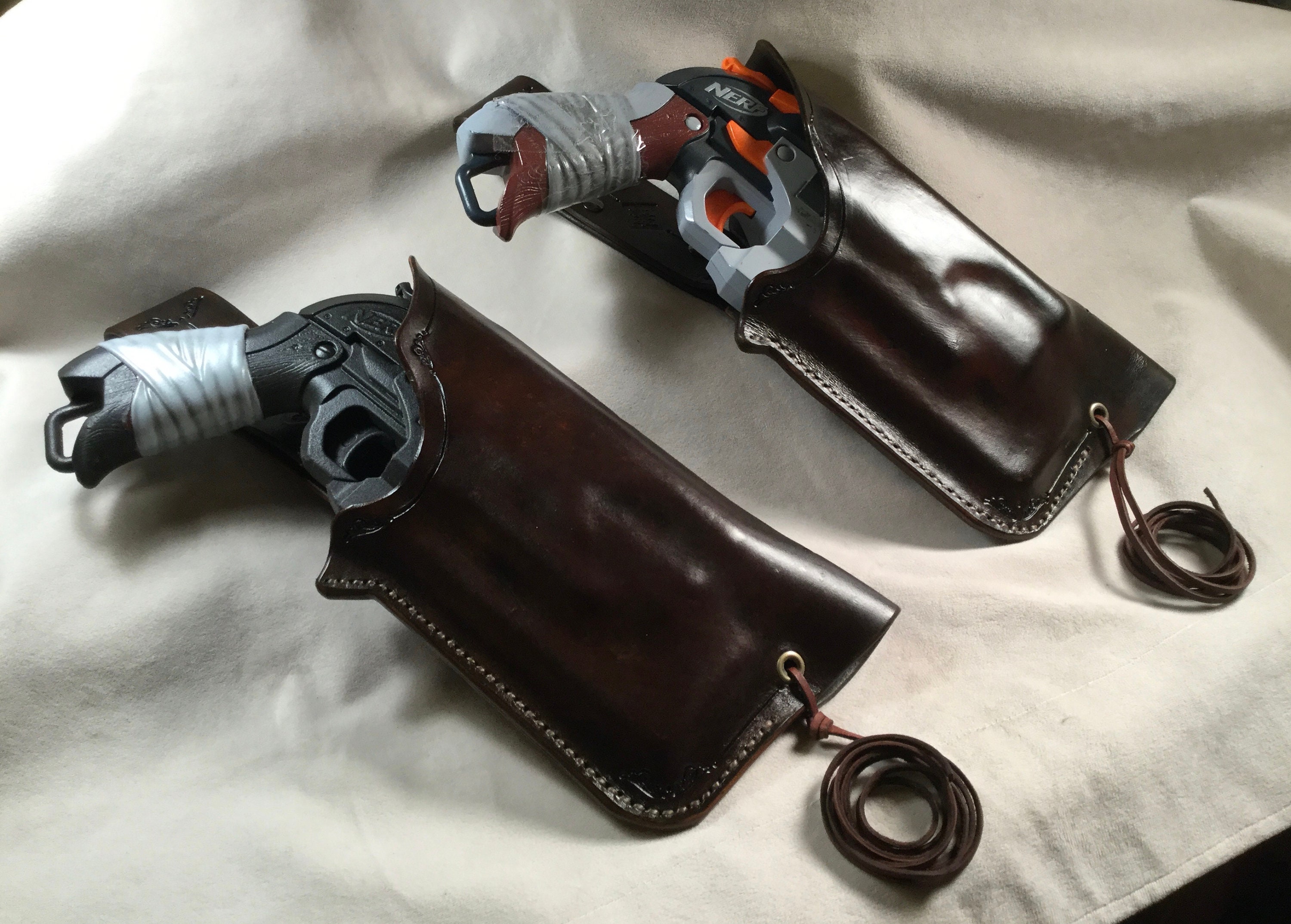 Nerf Zombie Hammershot Western Gun Holster - Custom Leather Toy Gun ...