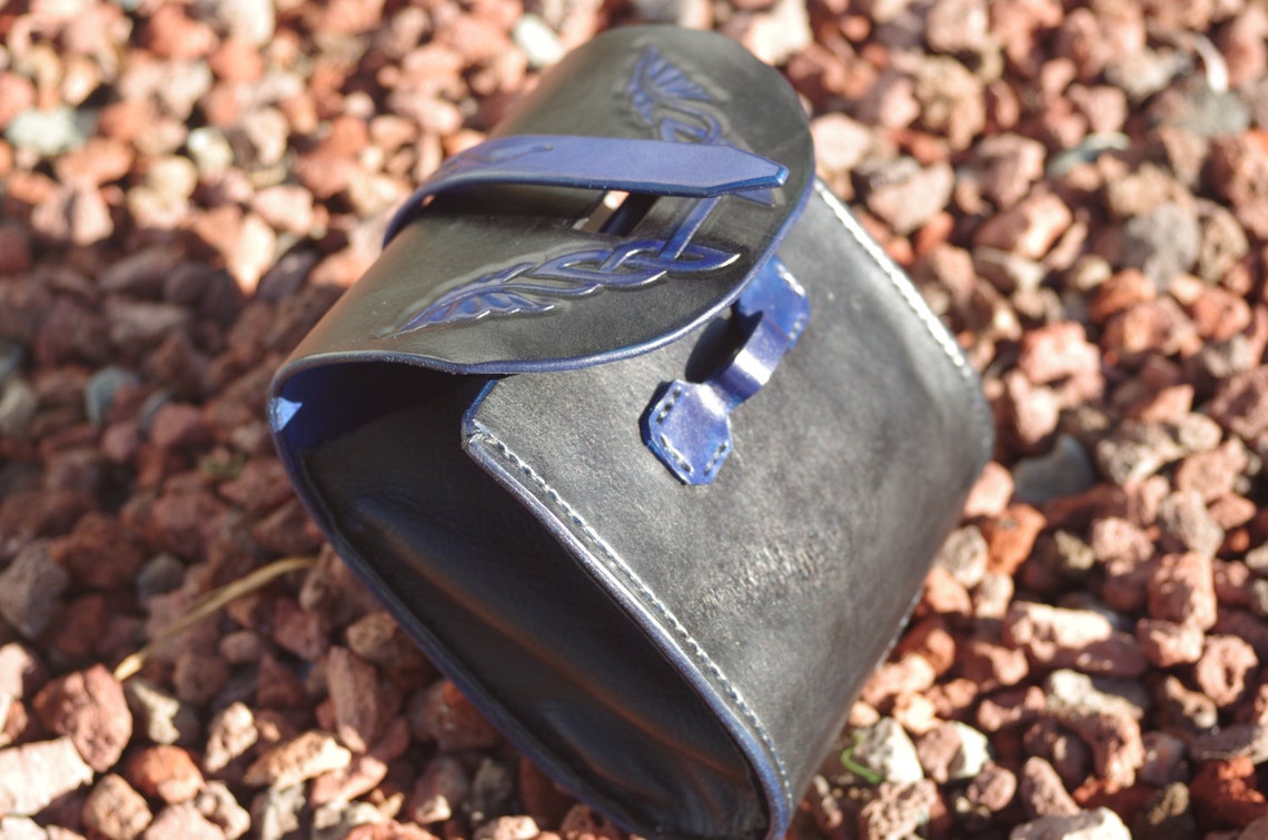 Large Leather Pouch W/ Small Inside Pocket - Etsy