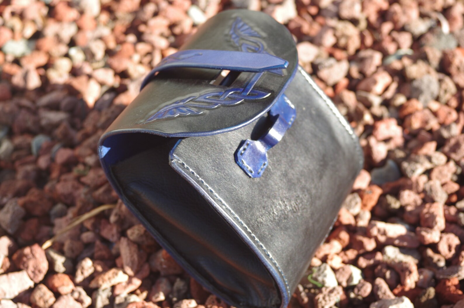 Large Leather Pouch W/ Small Inside Pocket - Etsy