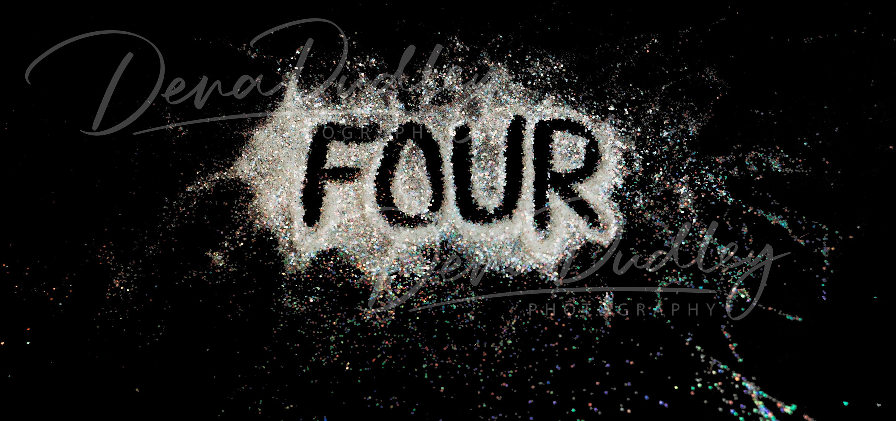 Glitter Overlay, Four Overlay, Four Year Overlay, Fourth Birthday ...