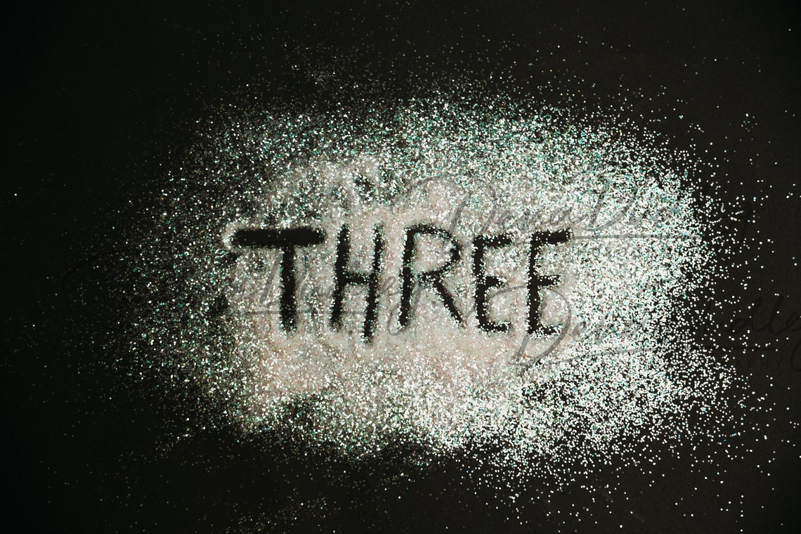 Glitter Overlay, Three Overlay, 3 Year Overlay, 3rd Birthday, Glitter ...