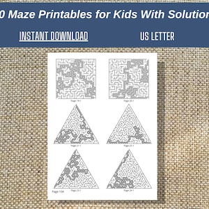 100 Maze Puzzles for Adults and Teens, Brain Games (printable PDF) - Etsy