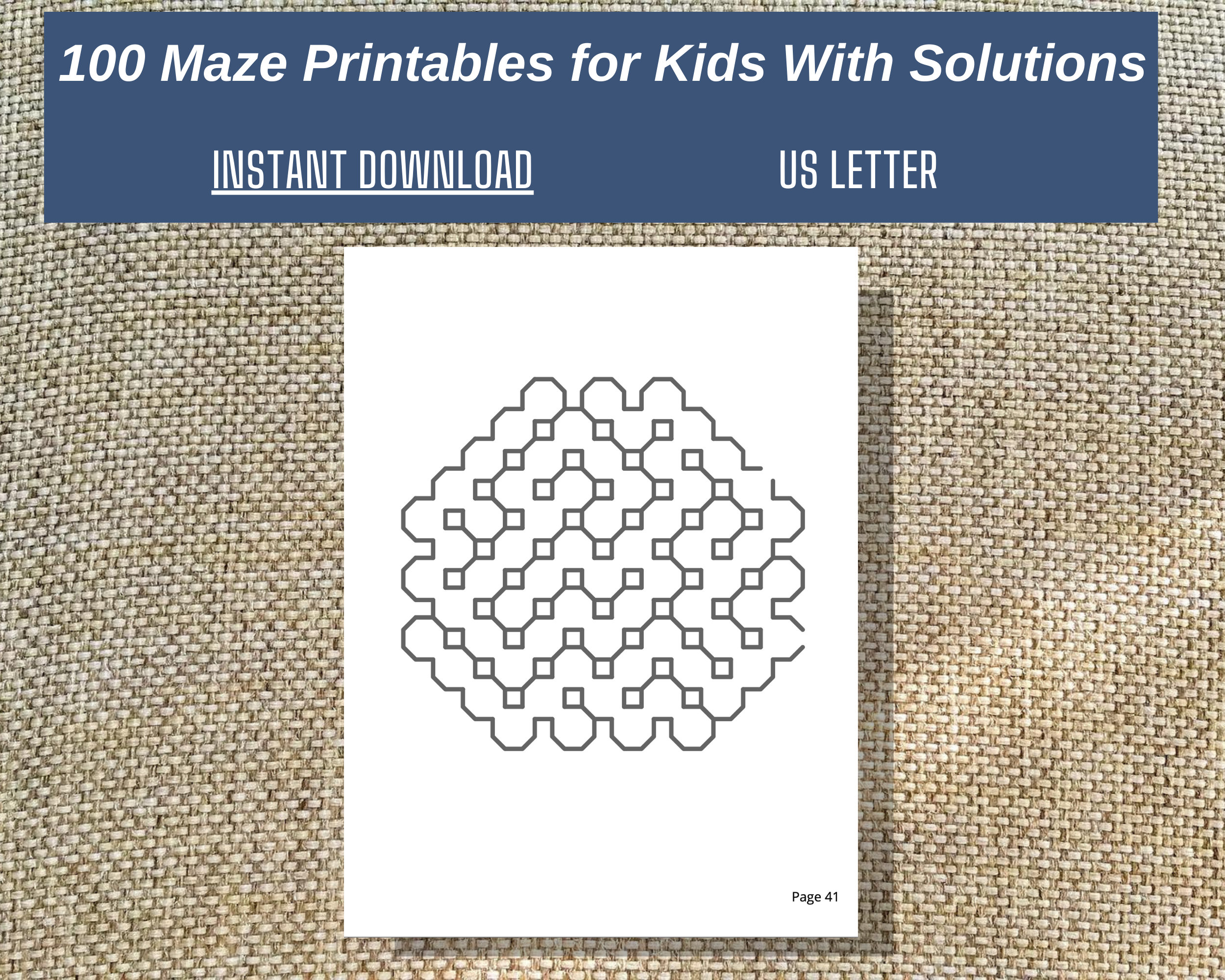 100 Printable Maze Puzzles for Adults and Teens, Brain Games for Adults ...