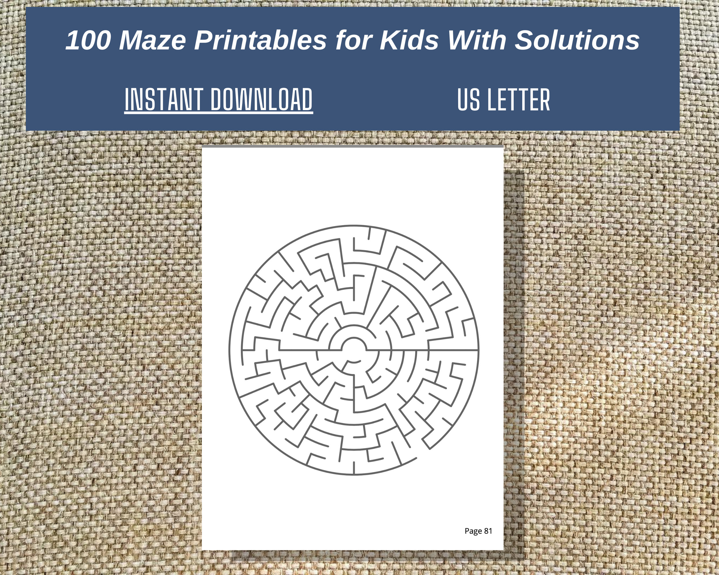 100 Printable Maze Puzzles for Adults and Teens, Brain Games for Adults ...