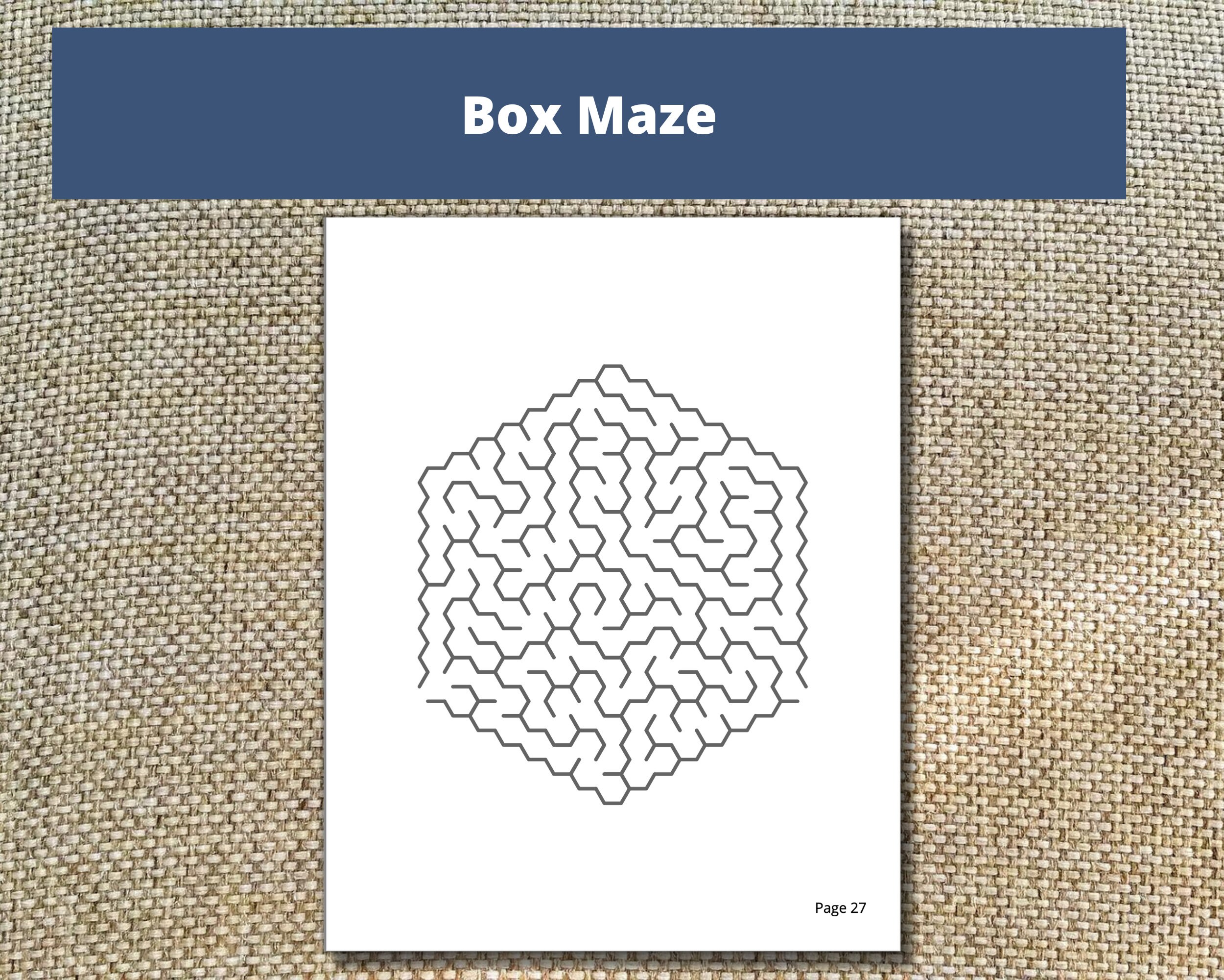 Printable Maze Games for Teens and Adults Solutions Included - Etsy Canada