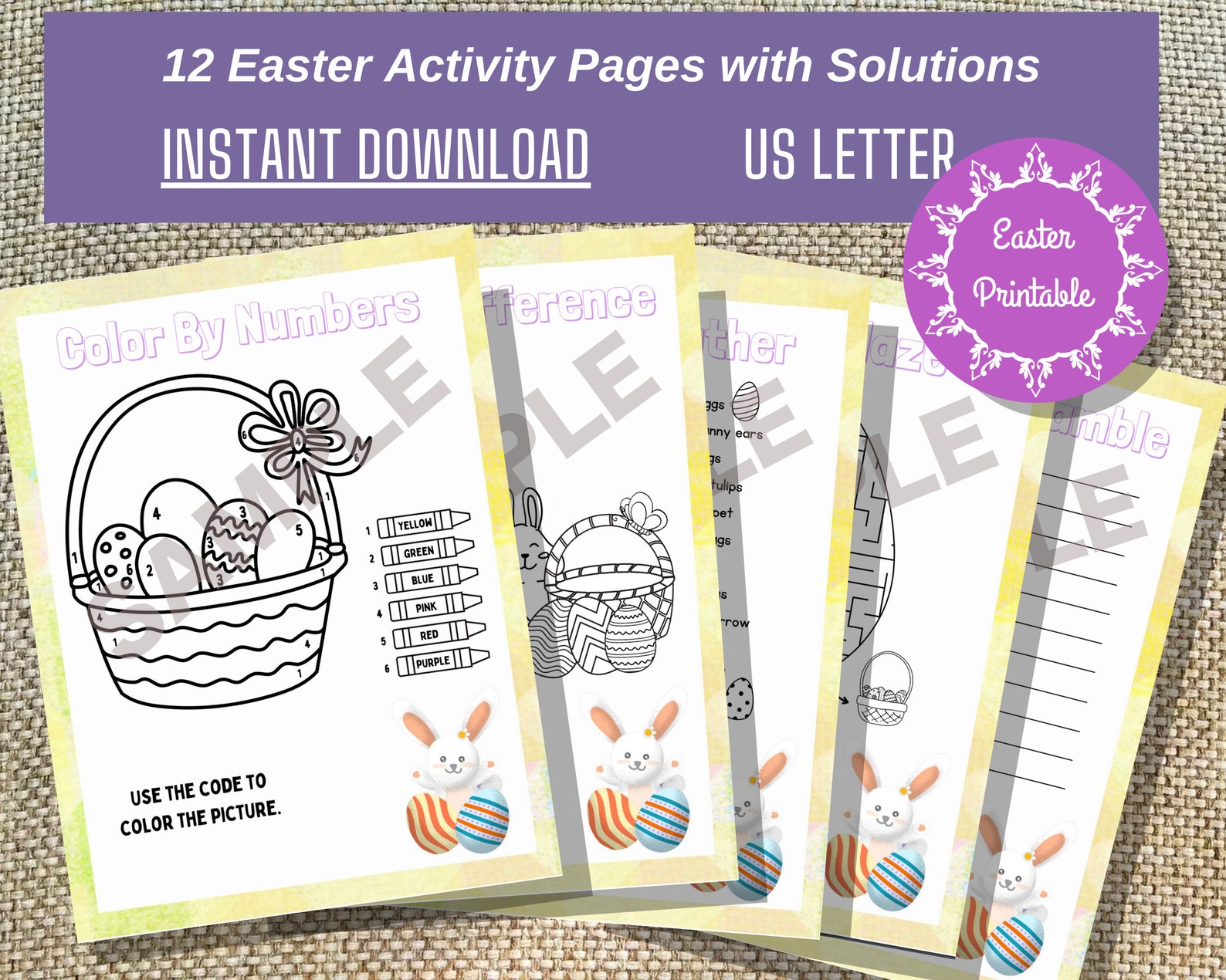 Easter Games Printable Easter Learning Games Easter Coloring - Etsy