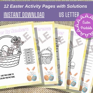 Easter Games Printable Easter Learning Games Easter Coloring - Etsy