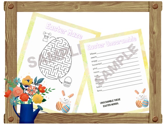 Easter Games Printable Easter Learning Games Easter Coloring | Etsy