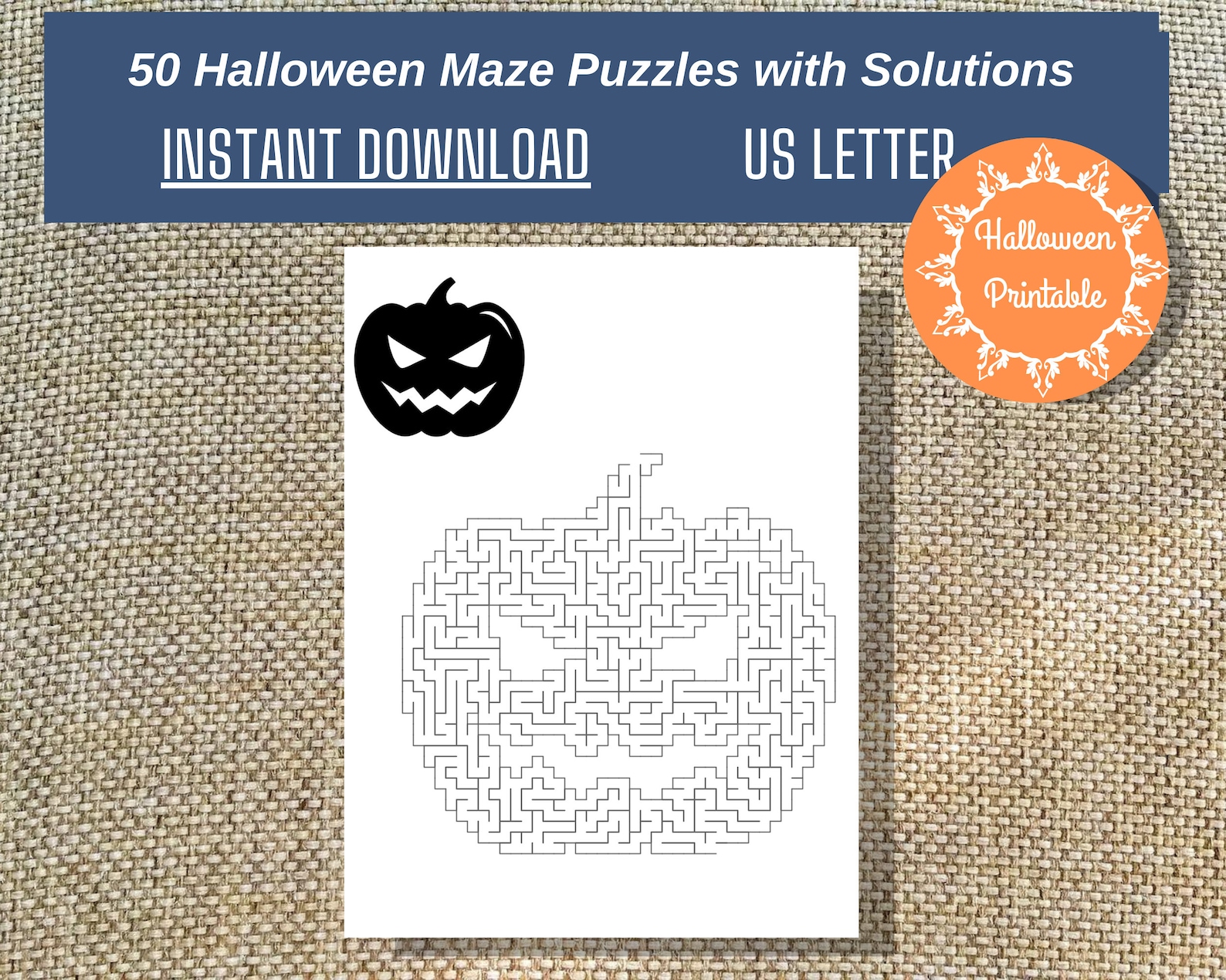 50 Halloween Maze Puzzles for Kids & Teens (printable) - Etsy