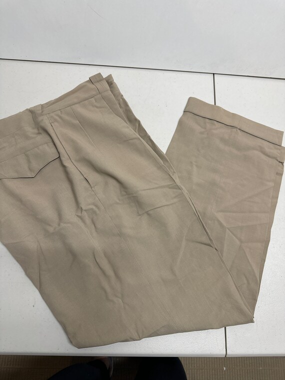 Vintage US Military Tan Pleated Uniform Dress Pants 3… - Gem