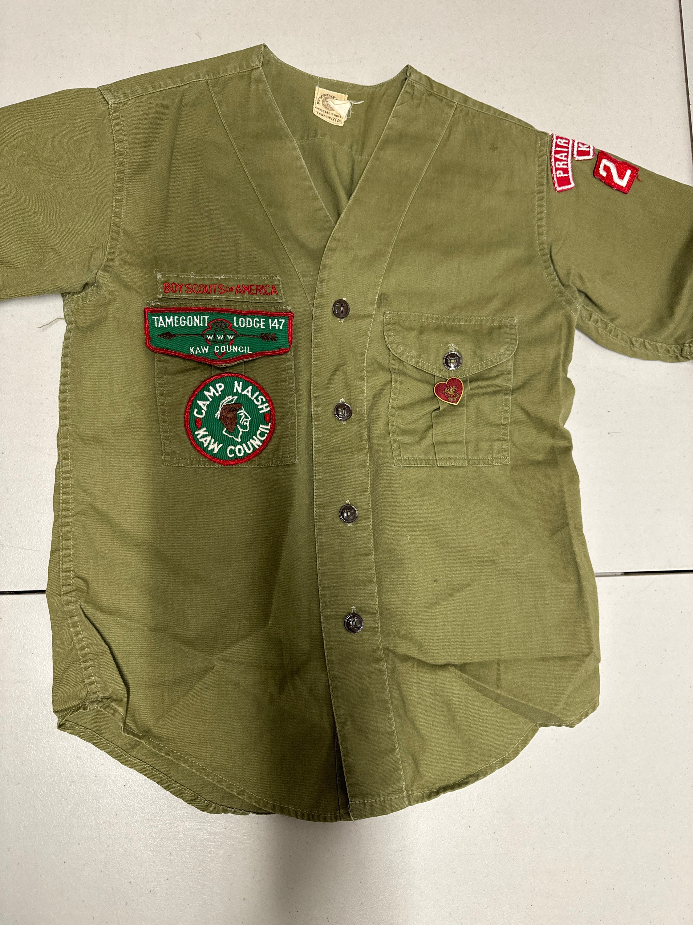 BSA Children's Vintage Collarless Boy Scout Uniform Shirt - Etsy