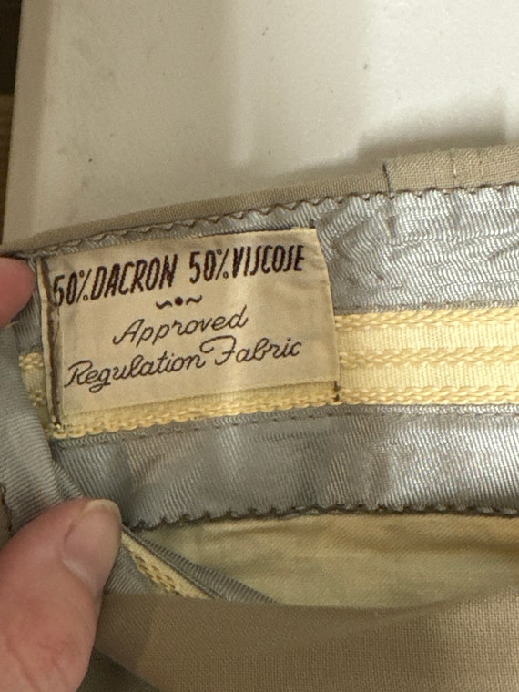 Vintage US Military Tan Pleated Uniform Dress Pants 3… - Gem