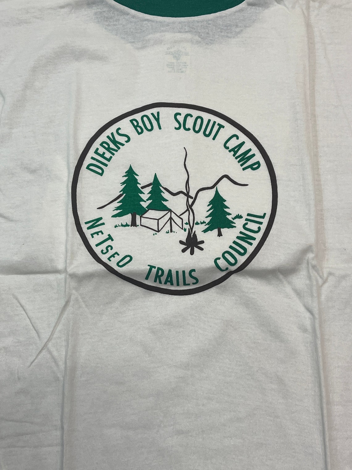 Dierks Boy Scout Camp Netseo Trails Council Vintage Ringer Tee Size Large - Etsy