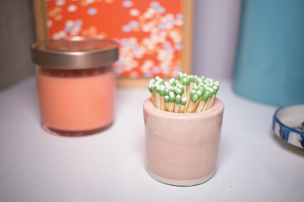 Match Striker Teal Handmade Ceramic Match Holder With Strike Plate - Etsy