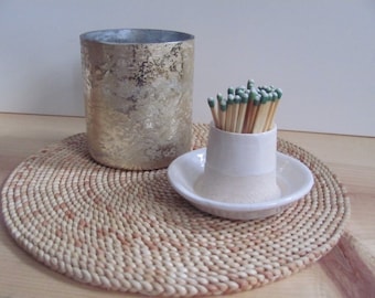 Match Striker White Handmade Ceramic Match Holder With | Etsy