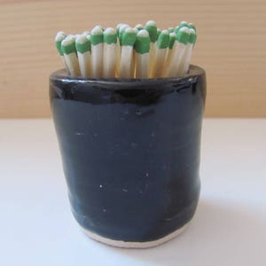 Match Striker - Black - Handmade Ceramic Match Holder With Strike Plate ...