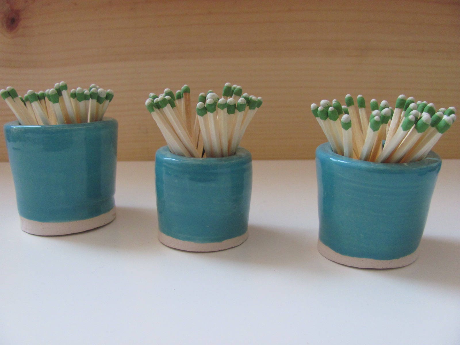 Match Striker - Teal - Handmade Ceramic Match Holder With Strike Plate ...