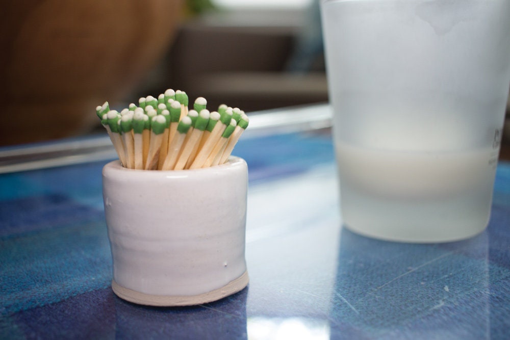 Match Striker Teal Handmade Ceramic Match Holder With Strike Plate - Etsy