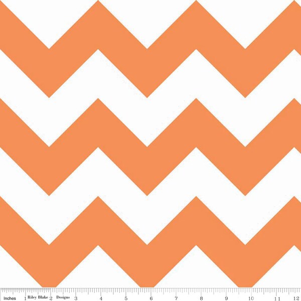 Orange White Chevron - Etsy