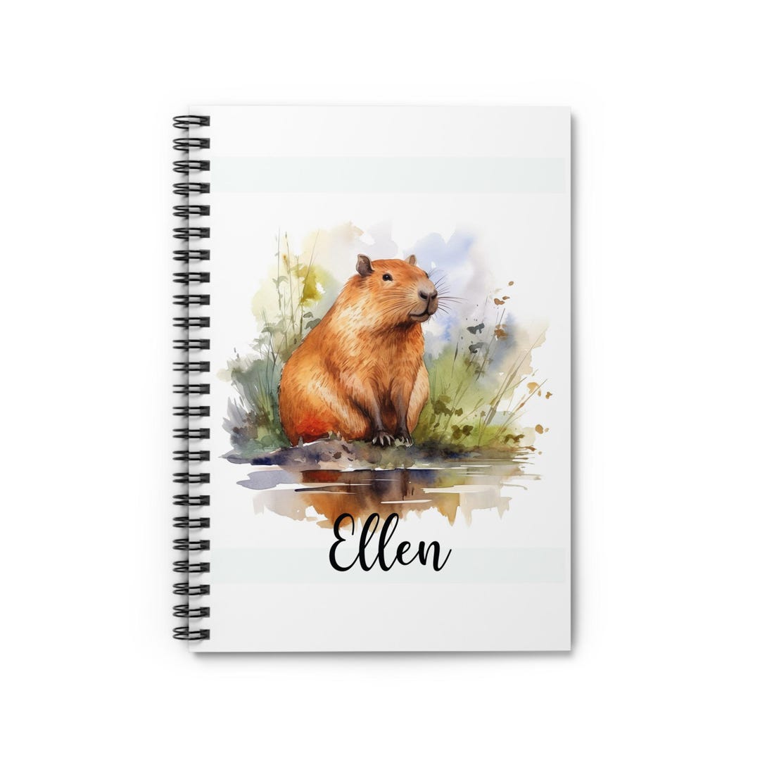 Cute Capybara Notebook - Journal - Sketchbook - Choose Paper Type and ...