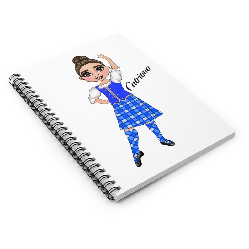 Highland Dancer Blue Dress Notebook Personalized With Your Name. Choose ...
