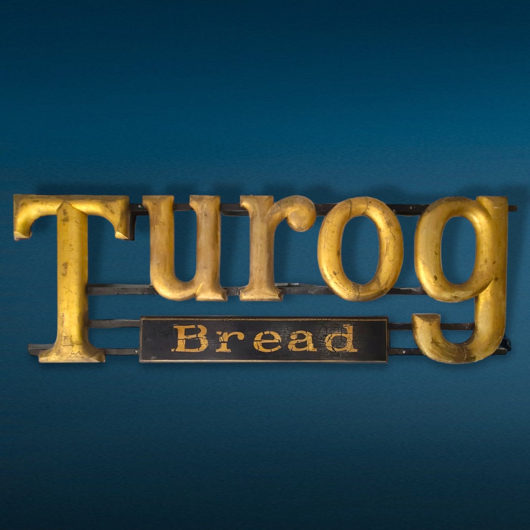 Large Antique Turog Bread Advertising Sign - Etsy