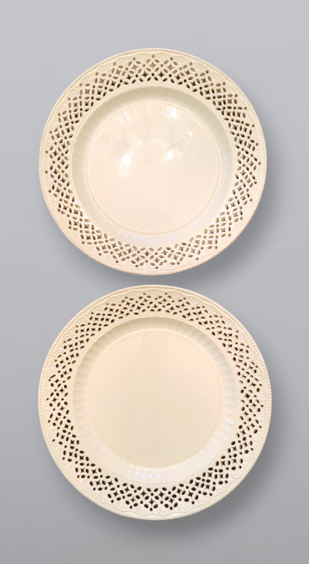 Late 18th Century Reticulated Creamware Plates-a Pair - Etsy