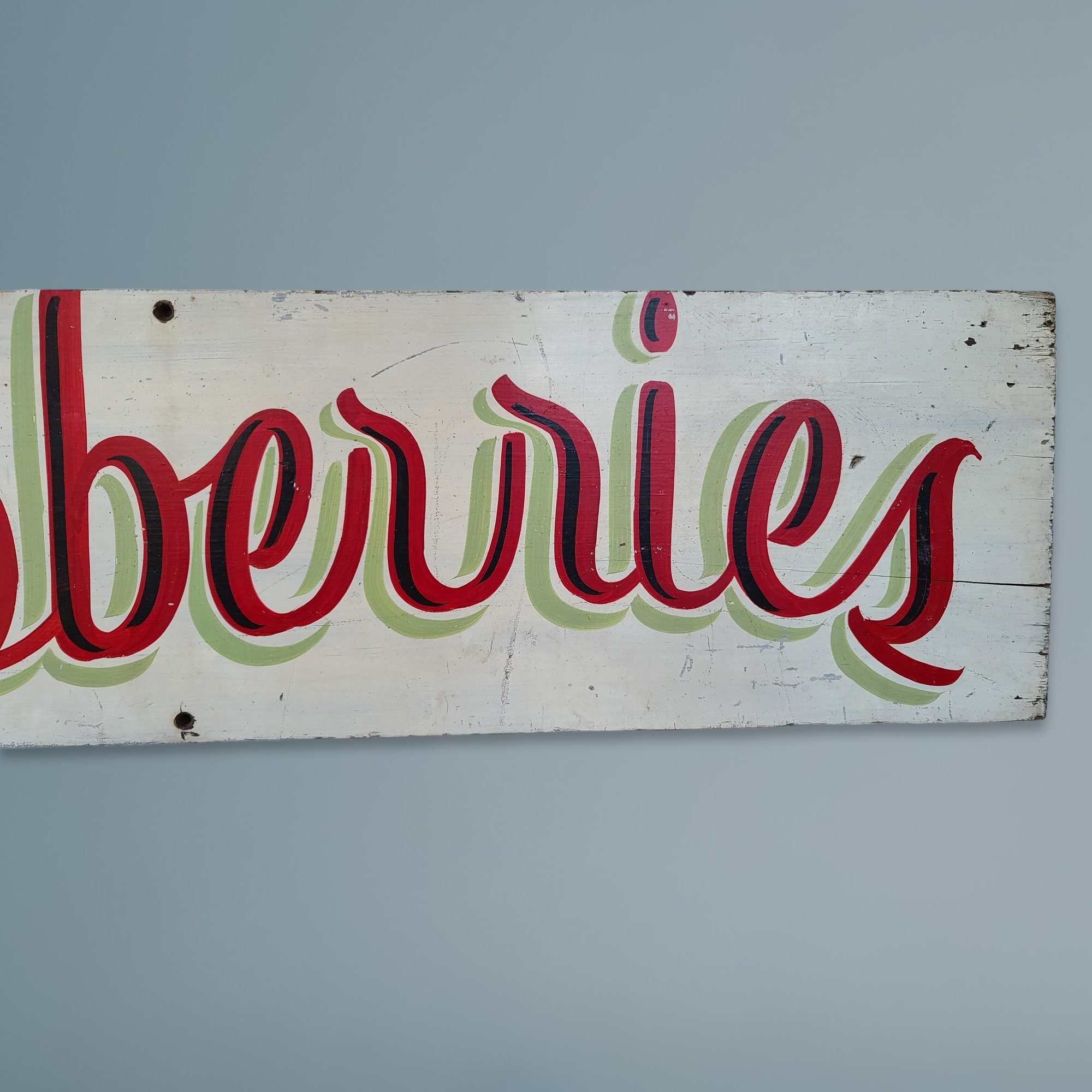 Vintage Mid-century Farm Stand Raspberry Asparagus Double Sided Sign - Etsy