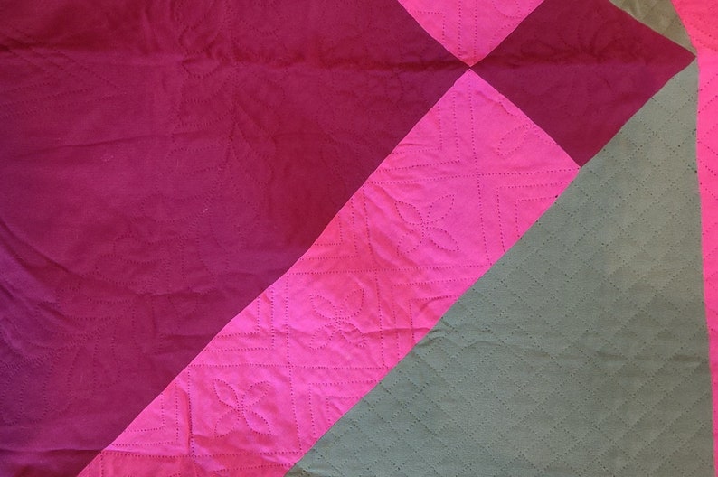 Antique Lancaster County Amish Diamond in Square Quilt: Circa 1920 - Etsy