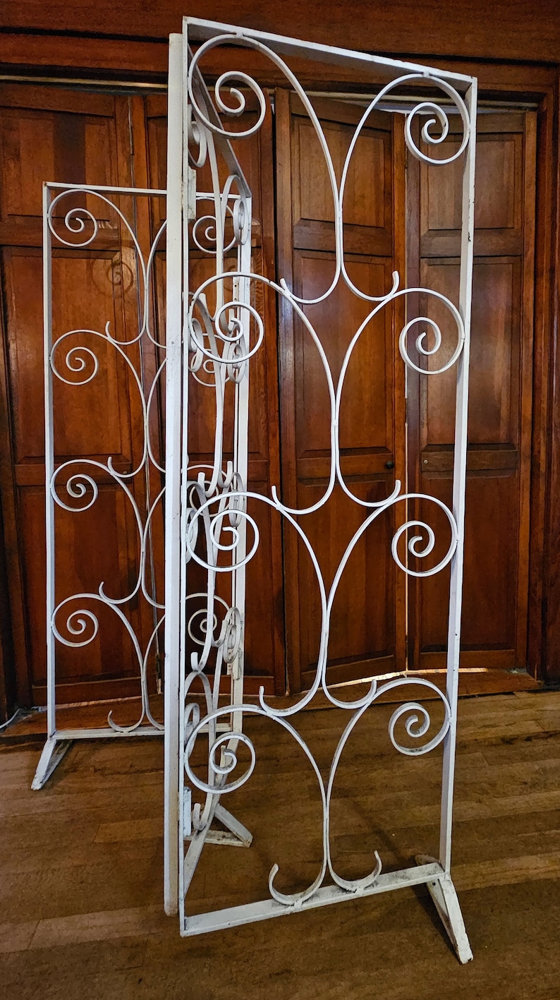Mid Century Wrought Iron Room Divider Vintage Patio Screen - Etsy