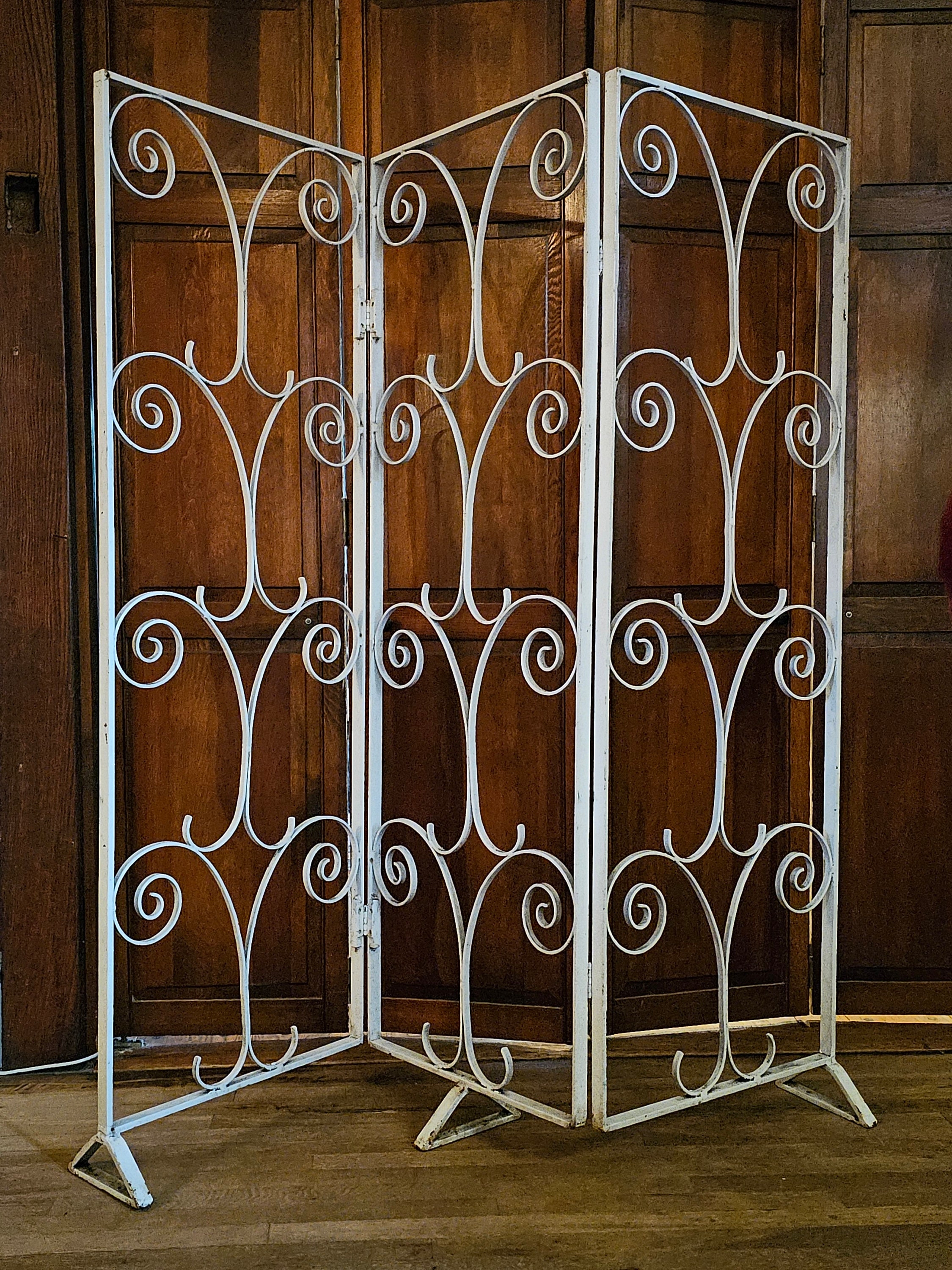 Mid Century Wrought Iron Room Divider Vintage Patio Screen - Etsy