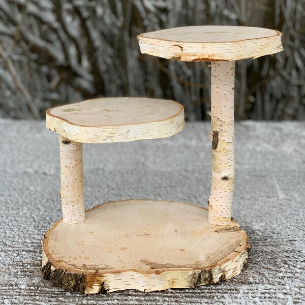 Log Slice Cake Stand - Etsy