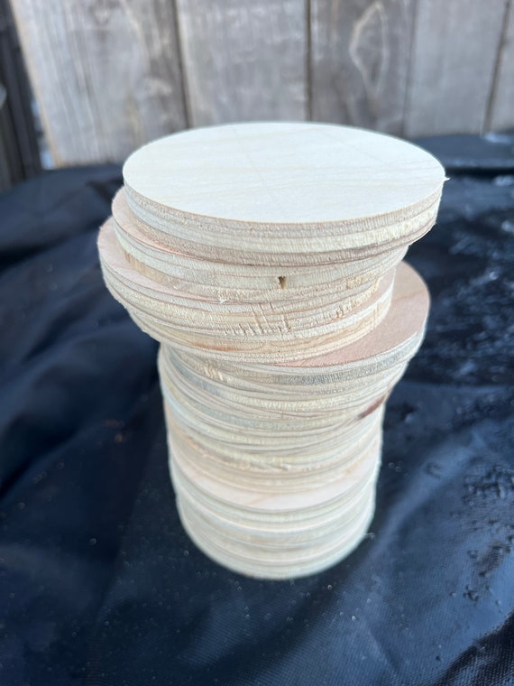 Wood Circle Disc 6 in Diameter, 1/2 inch Thick, Birch Plywood, 10 Piece ...