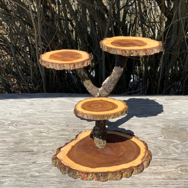 Log Cake Stand - Etsy