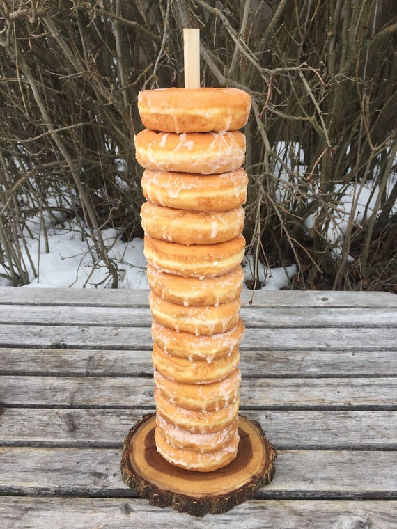 Mini small Wood Rustic Donut Stand Wedding party shower wooden, Donut ...