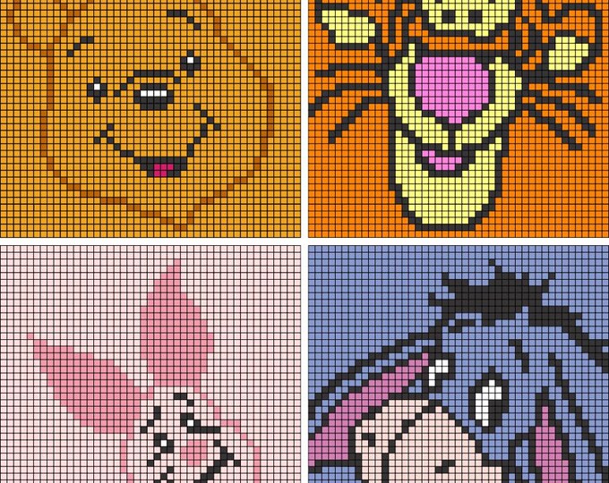 Winnie the Pooh Collection C2C Crochet Patterns pattern ONLY - Etsy