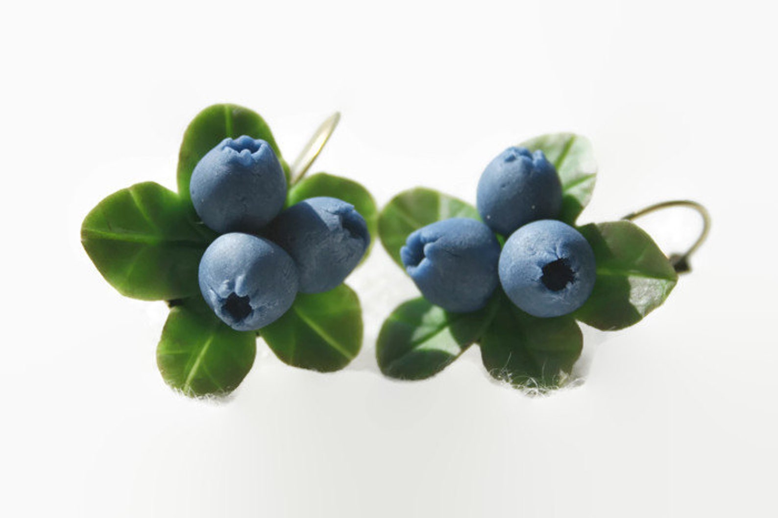 Blueberry earrings berry jewelry flower jewelry Rustic | Etsy