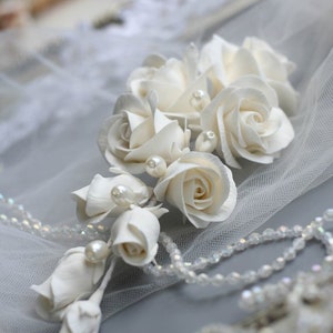 Pink Rose Hair Piece, Pink Wedding Hair Flower,pink Bridal Hair Pins ...