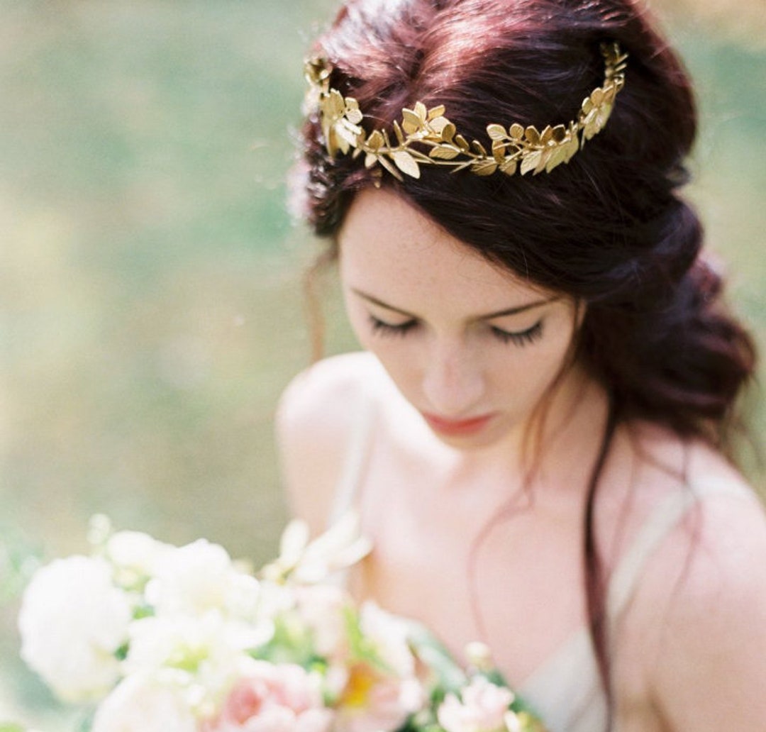 Gold Leaf Crown Greek Leaf Crown Leaf Wedding Crown Leaf Bridal Crown ...