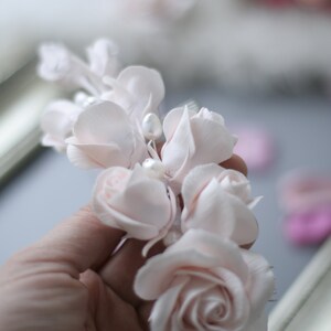 Pink Rose Hair Piece, Pink Wedding Hair Flower,pink Bridal Hair Pins ...