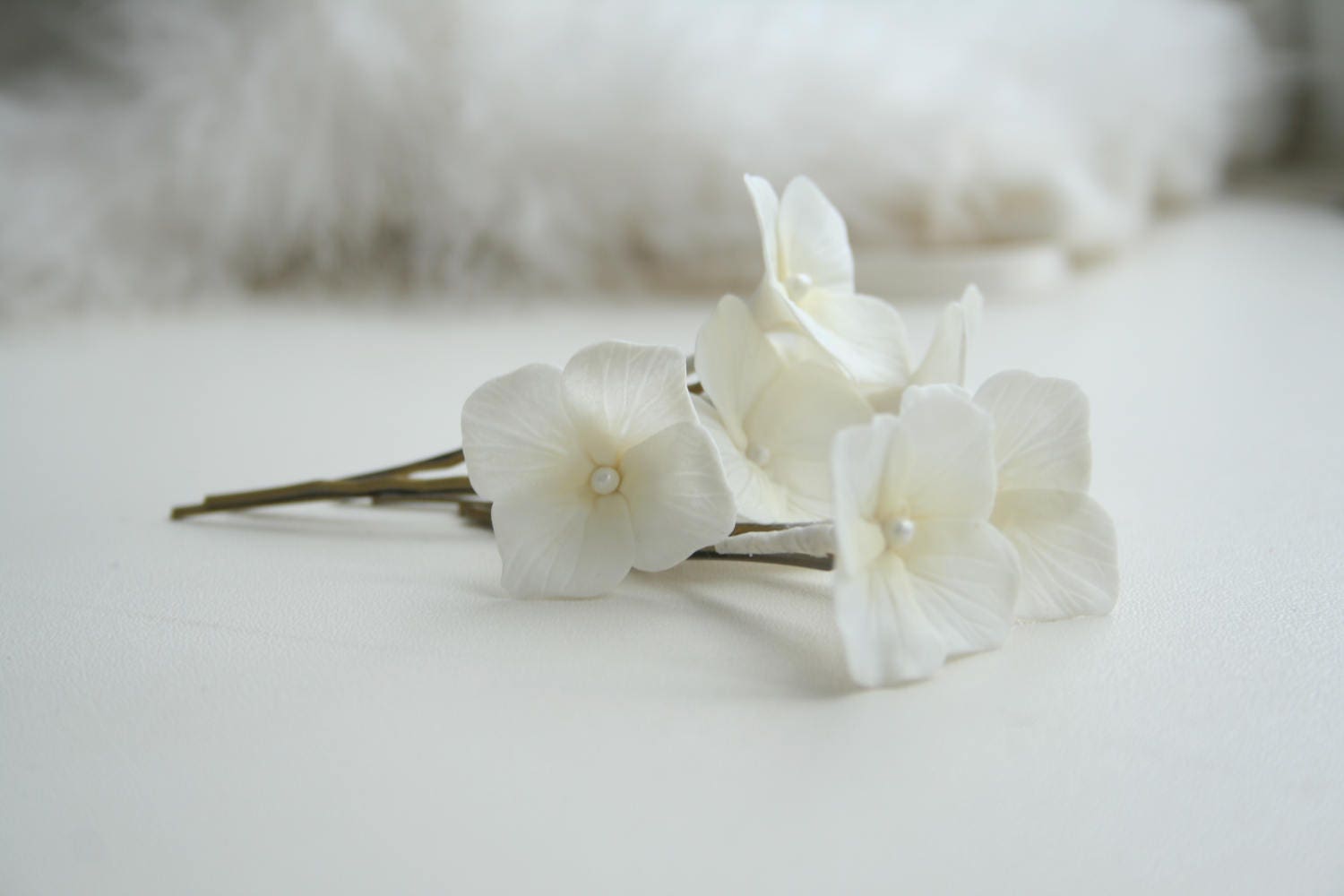 Hydrangea hair pin Bridal hair pin Wedding hair flower | Etsy